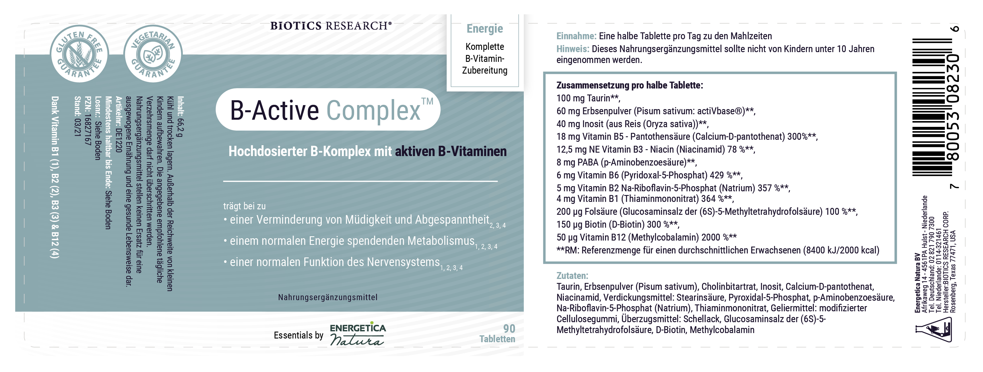 B-Active Complex | Wirkung & Vorteile | Energetica Natura