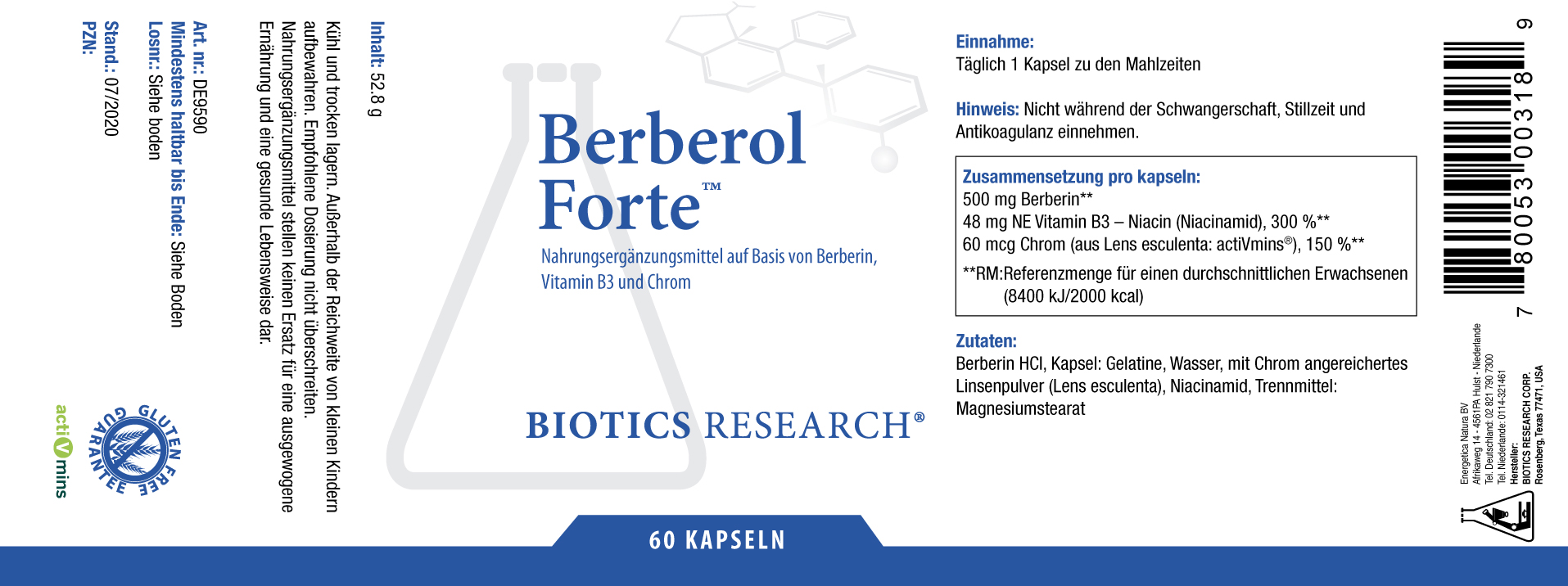 Berberol Forte | Biotics Research | Energetica Natura